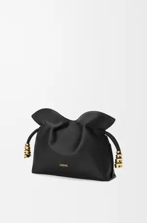 Loewe Mini Coil Flamenco Clutch Bag - Black