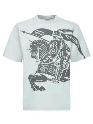 Burberry Burberry Equestrian Knight-Motif Crewneck T-Shirt Winter Color