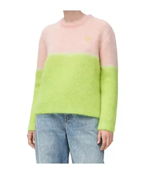 Loewe Mohair Blend Color Block Sweater