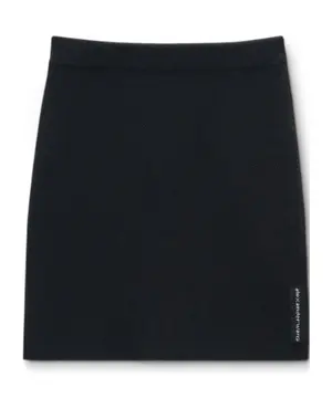 Alexander Wang Logo-patch Knitted Mini Skirt - Black