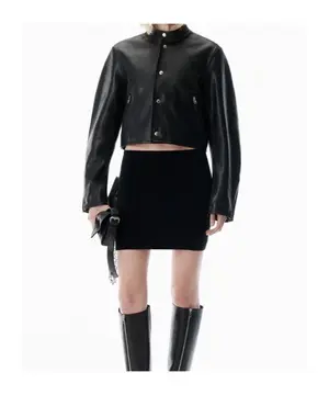 Alexander Wang Logo-patch Knitted Mini Skirt - Black