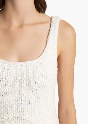 Khaite Twigs Square-neck Hand-woven Maxi Dress - White