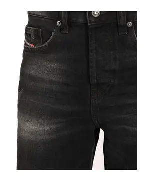 DIESEL® Wide Leg Denim Jeans - Black