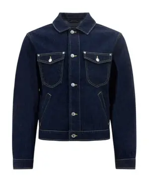 Kenzo Denim Trucker Jacket With Logo Detail