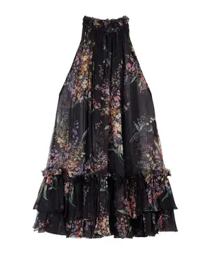 Dolce & Gabbana Floral Chiffon Ruffled Mini Dress