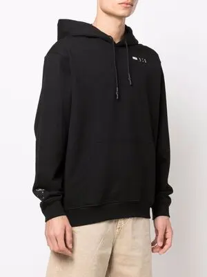 Alexander McQueen Logo-embroidered Cotton Hoodie - Black