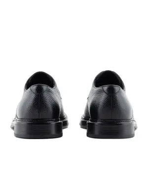 Emporio Armani Lace Up Round Toe Leather Shoes