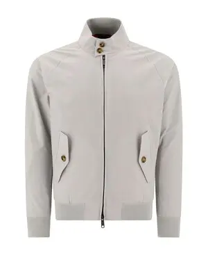 BARACUTA Baracuta G9 Harrington Zip-Up Bomber Jacket White