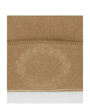 Burberry Oak Leaf Crest Cashmere Beanie