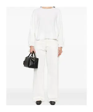 Max Mara Crewneck Long-sleeved Jumper - White