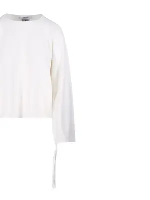 Max Mara Crewneck Long-sleeved Jumper - White