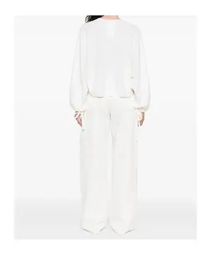 Max Mara Crewneck Long-sleeved Jumper - White