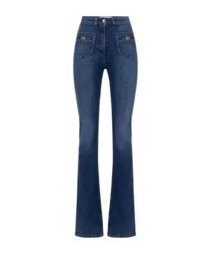 Elisabetta Franchi Logo Detail Jeans
