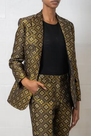 Etro Long Sleeve Single-breasted Jacket With V-collar