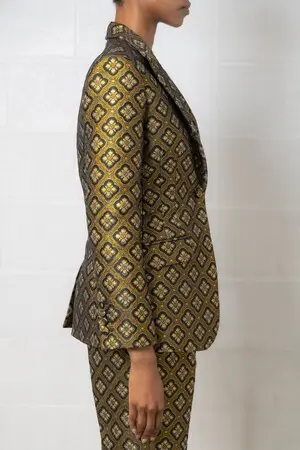 Etro Long Sleeve Single-breasted Jacket With V-collar