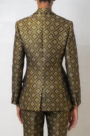 Etro Long Sleeve Single-breasted Jacket With V-collar