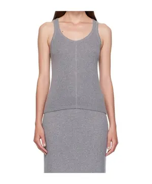 LISA YANG Meng Ribbed Tank Top - Gray