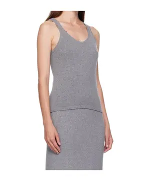 LISA YANG Meng Ribbed Tank Top - Gray