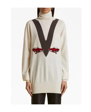 Khaite Esmal Jacquard-knit Cashmere Jumper