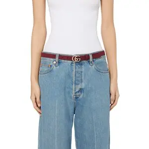 Gucci Logo Plaque Belt - Red