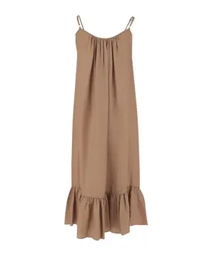 Dries Van Noten Ruffled Maxi Dress - Nude