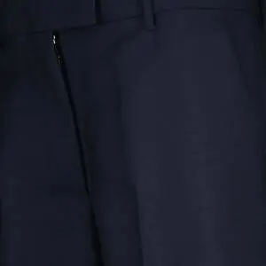 Miu Miu Tailored Trousers With Embroidered Logo - Navy