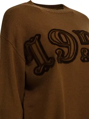 Max Mara Crewneck "1951" Appliqué Jumper - Brown