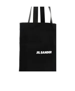 JIL SANDER Logo Printed Medium Flat Shopper Bag