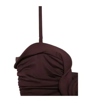 Magda Butrym Spaghetti Strap Swimsuit With Flower Knot Detail