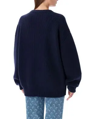 MARINE SERRE Fisherman Logo Patch Knitted Sweater