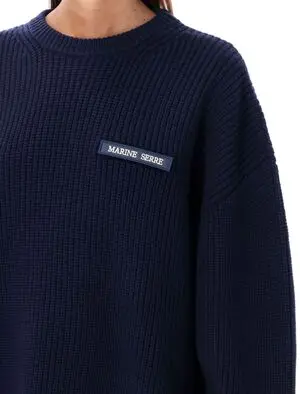 MARINE SERRE Fisherman Logo Patch Knitted Sweater