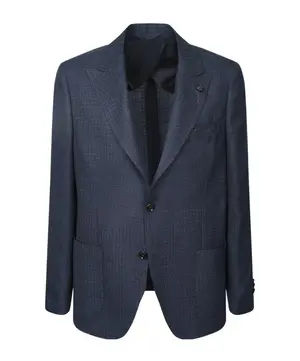 LARDINI Single-breasted Tailored Blazer - Black