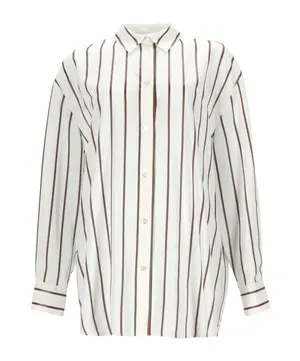 GUCCI Gucci Striped Collared Long-Sleeve Shirt