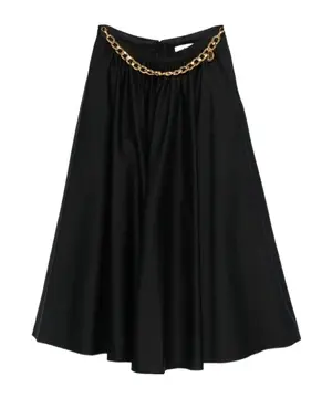 Elisabetta Franchi Embellished Midi Skirt - Black
