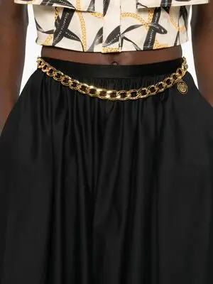 Elisabetta Franchi Embellished Midi Skirt - Black