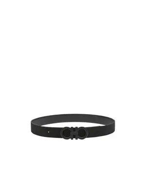 FERRAGAMO Reversible Gancini Buckle Belt - Black