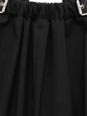 Loewe Belted Trousers With Straight Leg And Embossed Leather Patch