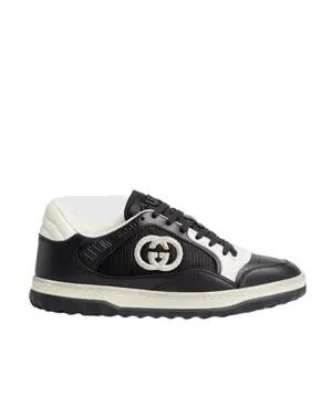 Gucci Gucci Low-Top Sneakers With Double G Embroidery Black
