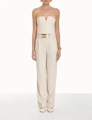 Zimmermann Pinstriped Pleated Trousers
