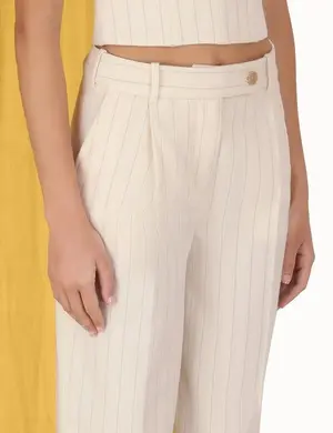 Zimmermann Pinstriped Pleated Trousers