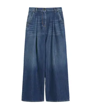 Max Mara Wide-leg Denim Jeans - Navy