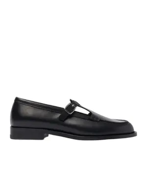 SCAROSSO Edna Buckle Fastened Flat - Black