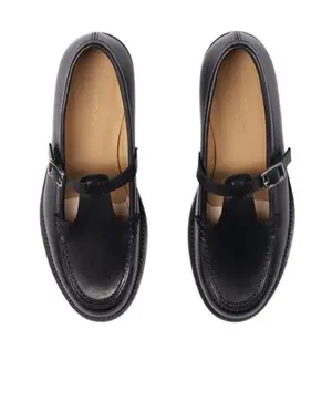 SCAROSSO Edna Buckle Fastened Flat - Black