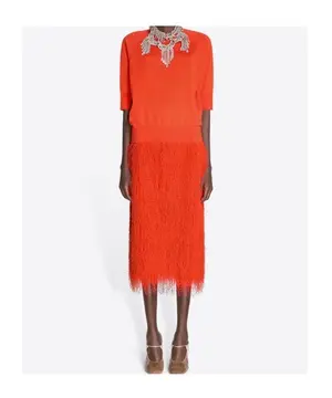 Dries Van Noten Red Merino Short-sleeve Top - Light Red