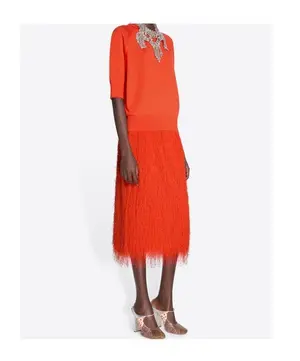 Dries Van Noten Red Merino Short-sleeve Top - Light Red