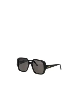 Loewe Square Frame Sunglasses With Temple Logo - Gray