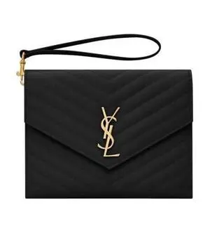 Saint Laurent Cassandre Matelassé Flap Pouch - Black