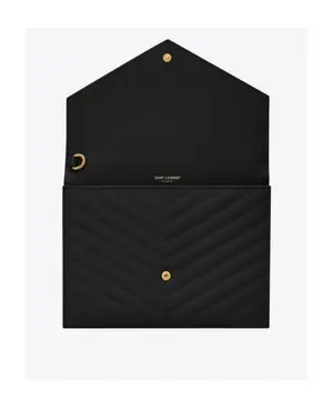 Saint Laurent Cassandre Matelassé Flap Pouch - Black