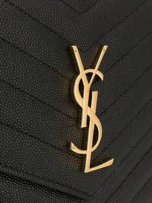 Saint Laurent Cassandre Matelassé Flap Pouch - Black