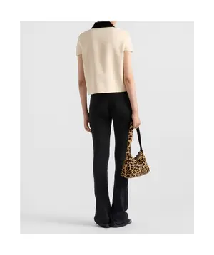 Prada Short-sleeved Jacket With Velvet Collar